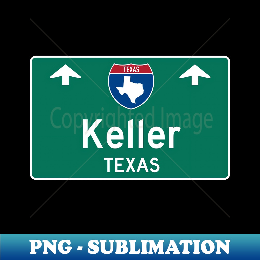 Keller Texas Highway Guide Sign - PNG Transparent Digital Do | Inspire ...