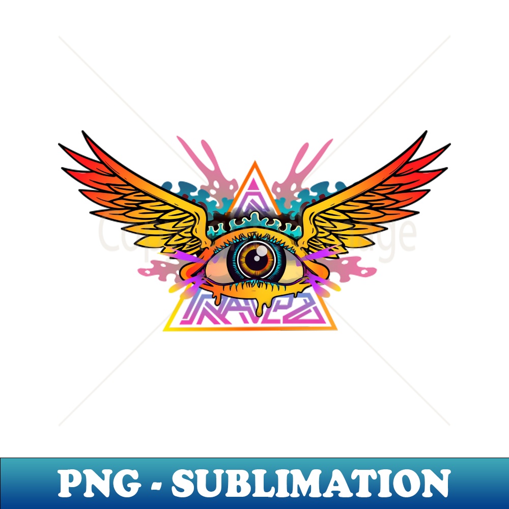 psychedelic winged eye - PNG Transparent Sublimation File - | Inspire ...