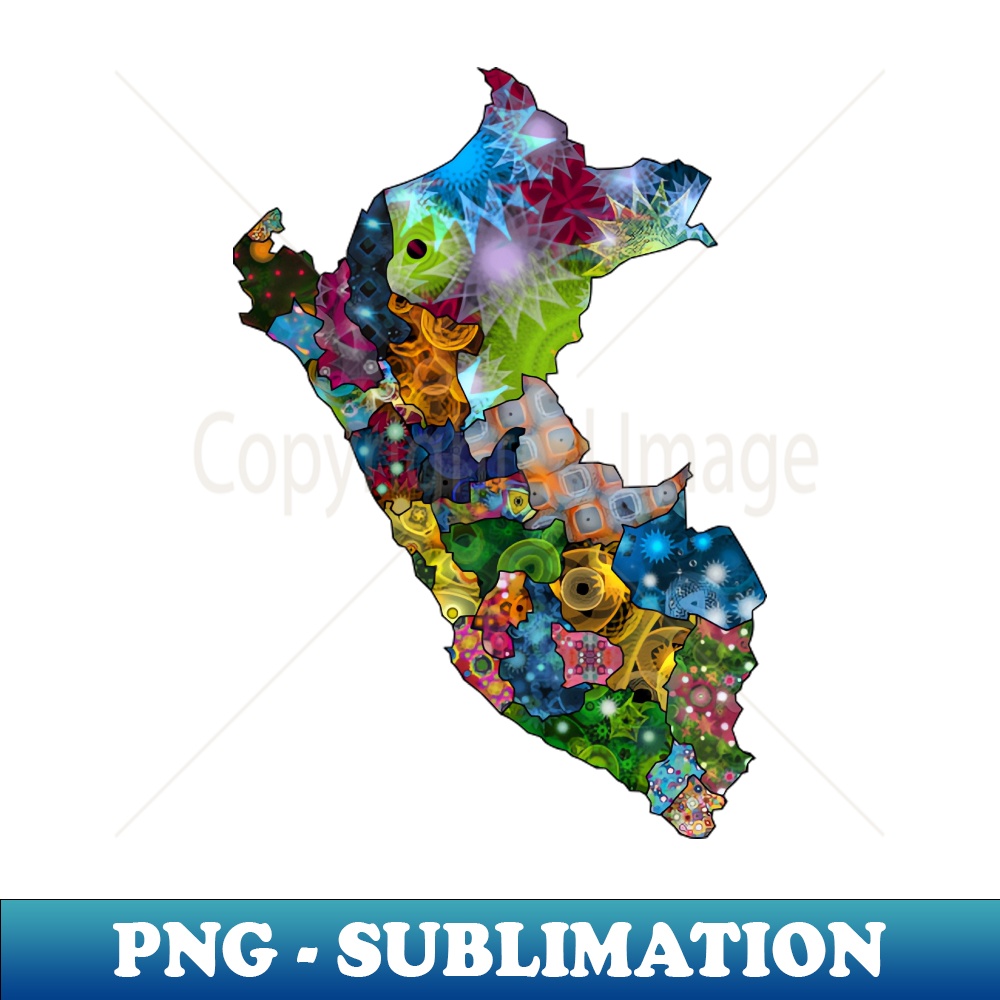 Spirograph Patterned Peru Regions Map - Aesthetic Sublimatio | Inspire ...