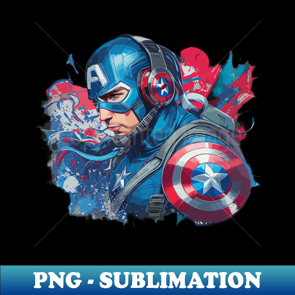 captain America Coloring art splash - Exclusive Sublimation | Inspire ...