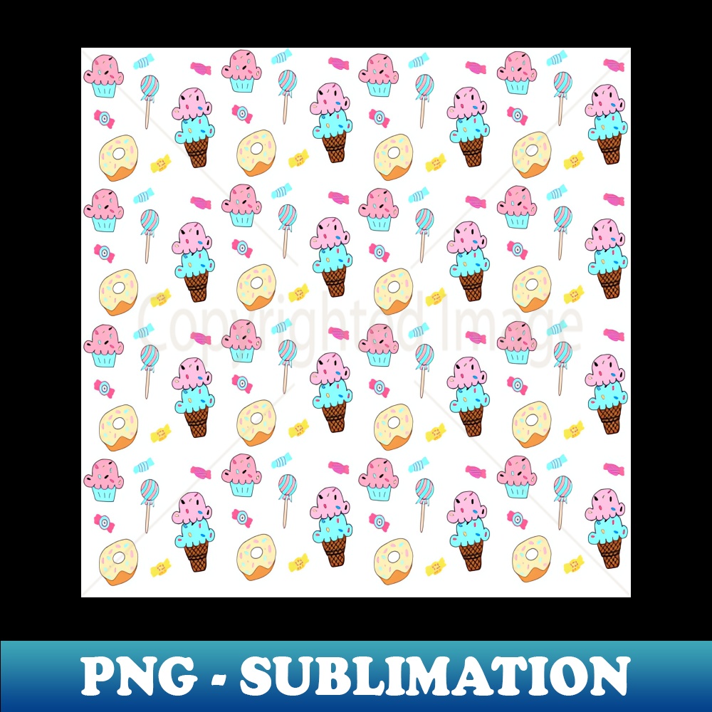 Cute Pastel Ice Cream Cone Candy Lollipop Cupcake Donut - Mo | Inspire ...