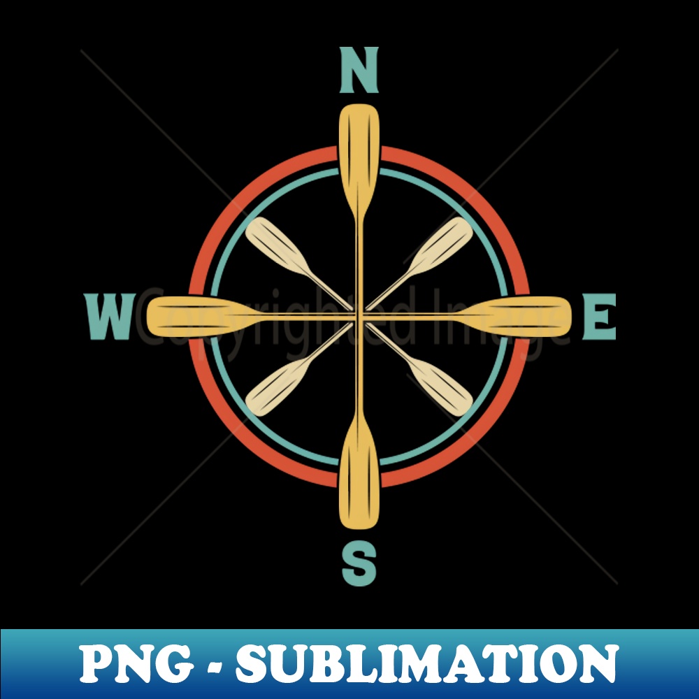 Kayak Paddle Compass Rose - Stylish Sublimation Digital Down | Inspire ...