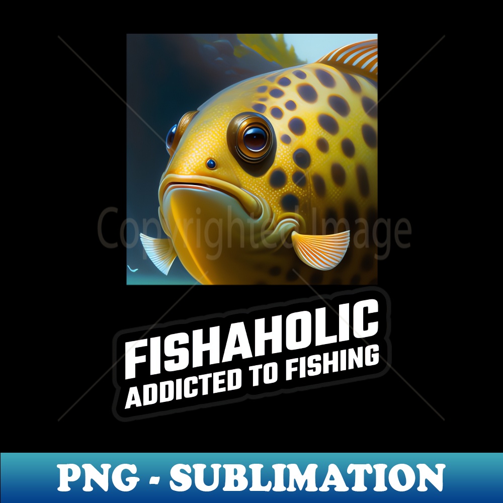 Fishaholic Addicted To Fishing - Trendy Sublimation Digital | Inspire ...