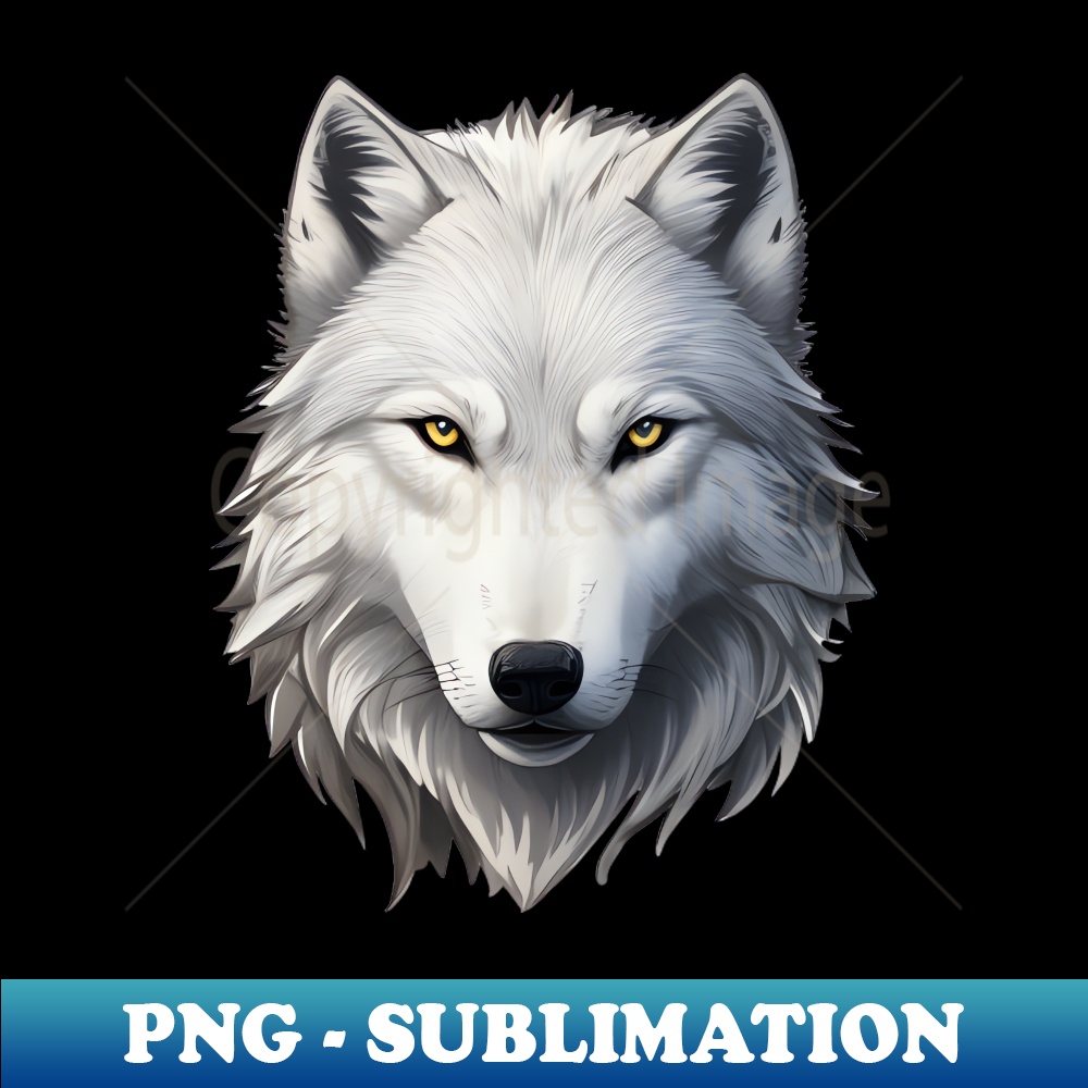 Embrace the Spirit of the Wild White Wolf Head - Sublimation | Inspire ...