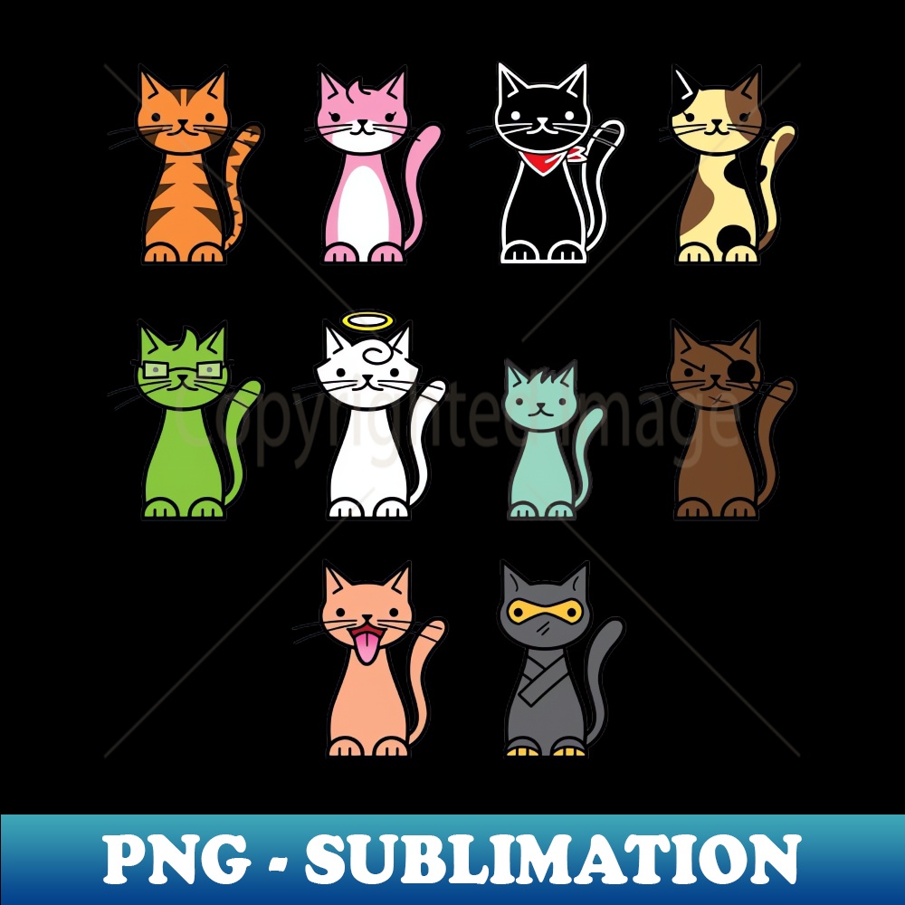 squad cat - PNG Transparent Digital Download File for Sublim - Inspire ...