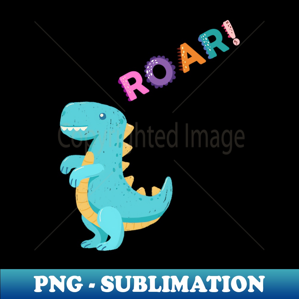 Cute blue dinosaur - Roar - Artistic Sublimation Digital Fil | Inspire ...