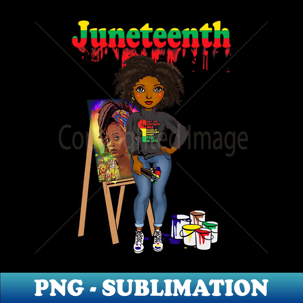 Juneteenth Black Women Melanin Artist Women - Instant Sublim | Inspire ...