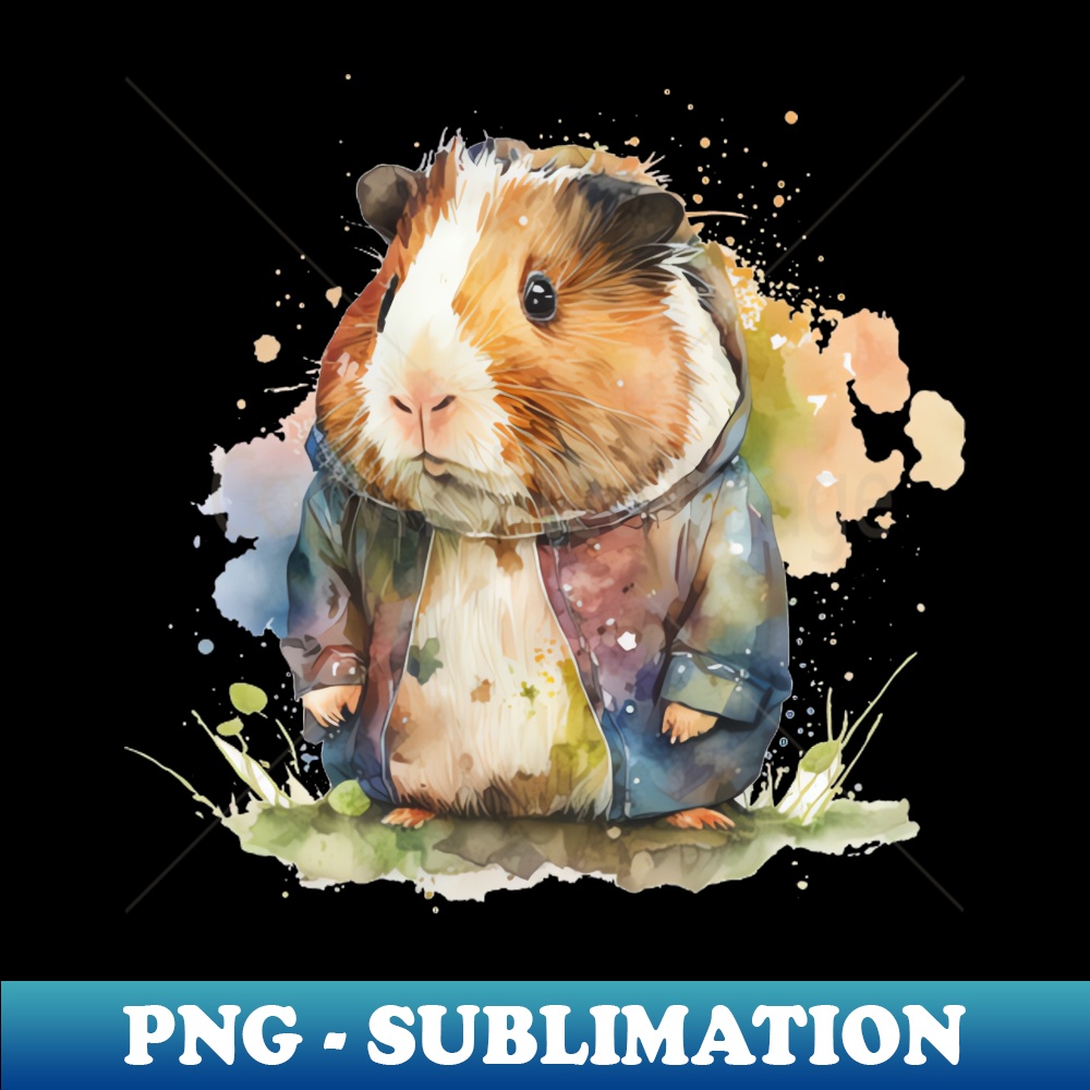 Guinea Pig Lovers watercolor wearing jacket - Unique Sublima | Inspire ...