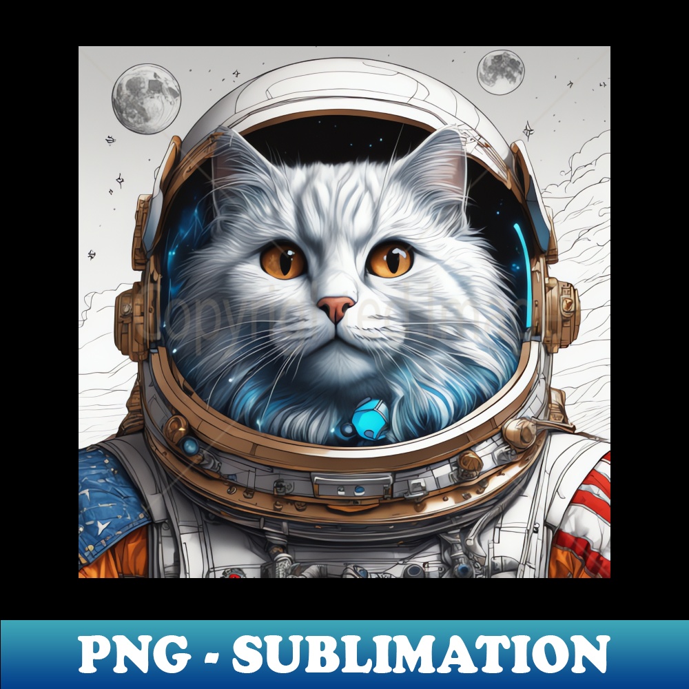 white space cat with brown eyes with the full moon Stellar c | Inspire ...