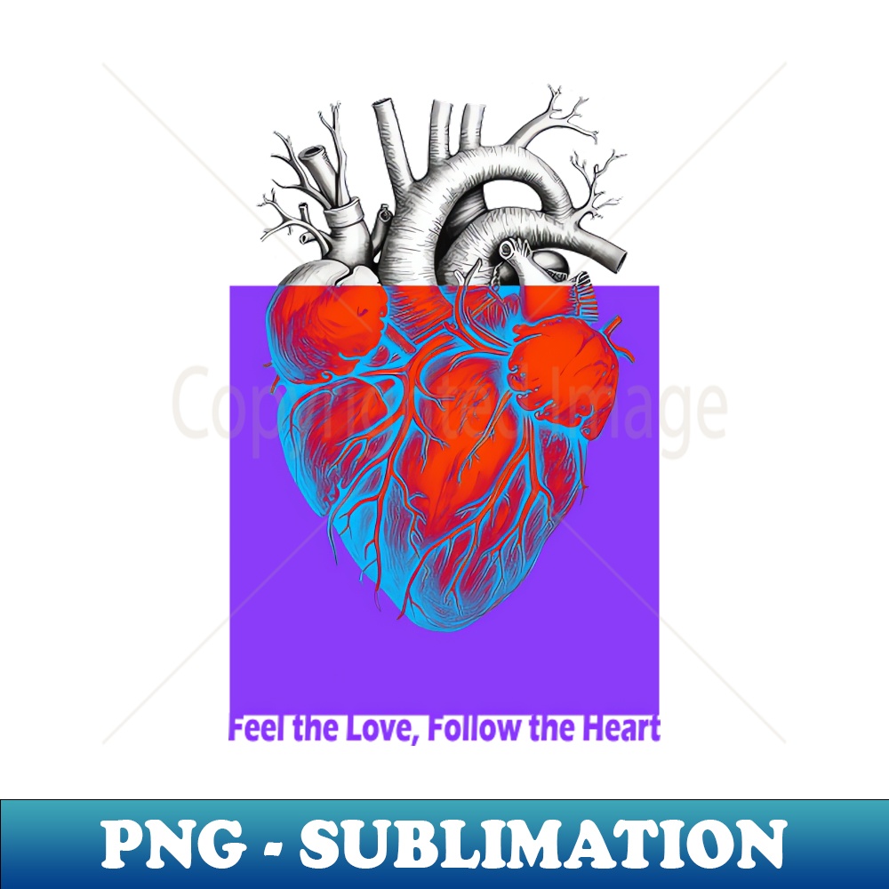 Feel the Love Follow the Heart - PNG Transparent Digital Dow | Inspire ...