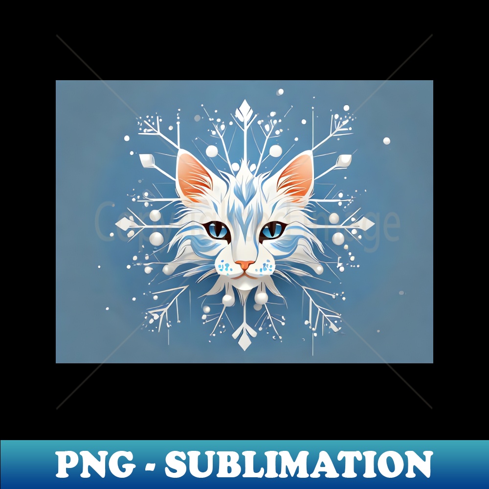 Cat Snowflake - PNG Transparent Sublimation Design - Spice U | Inspire ...