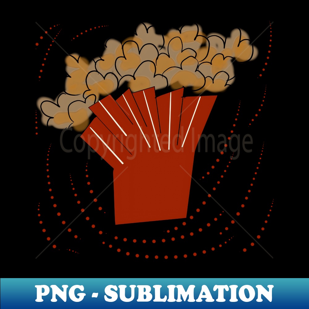 Popcorn Art Hand Drawn - PNG Transparent Digital Download Fi - Inspire ...