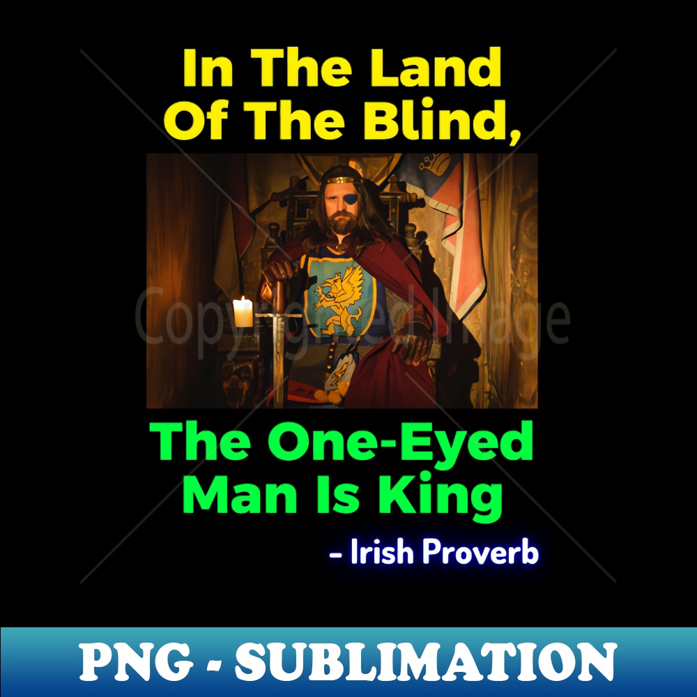 Irish Proverb - In The Land Of The Blind The One-Eyed Man Is | Inspire Uplift