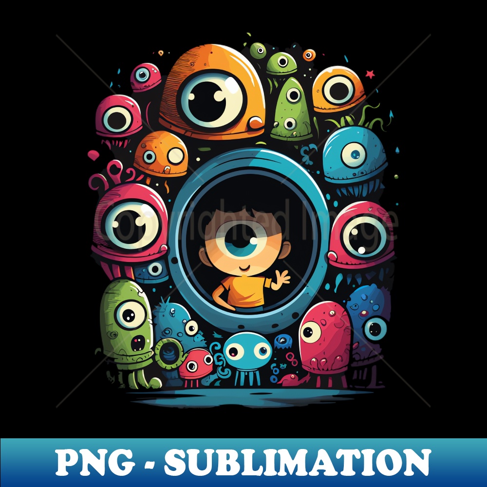 Funny Aliens In Space - Special Edition Sublimation PNG File - Inspire ...
