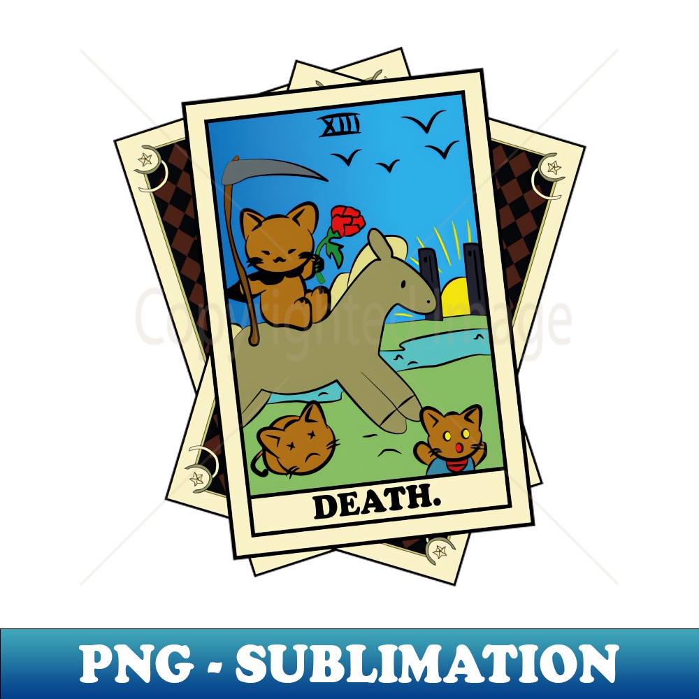 TAROT CARDS DECK DEATH FORTUNE CAT - Special Edition Subli | Inspire Uplift
