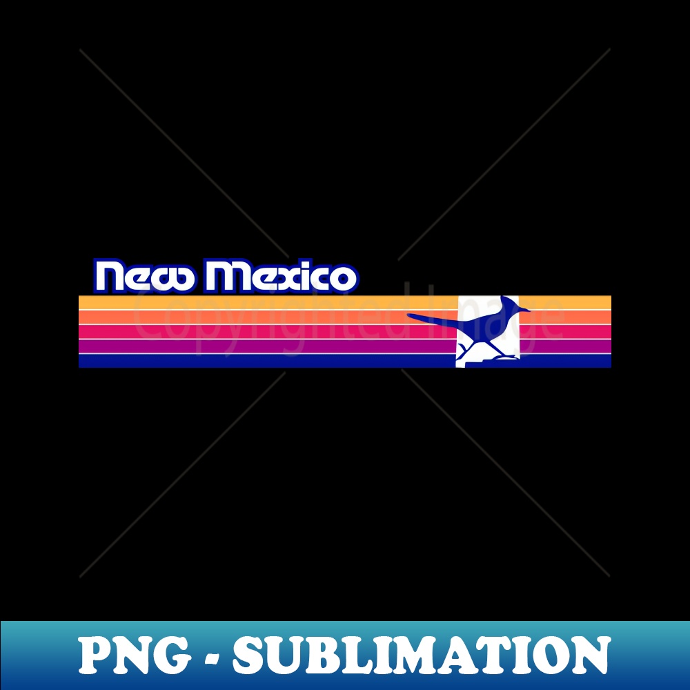 New Mexico State Pinstripe Minimalist Design Road Runner Sta - Inspire ...