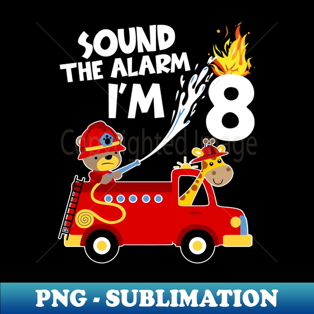 Kids Birthday Boy 8 Fire Truck Party Firefighter Theme Toddl | Inspire ...