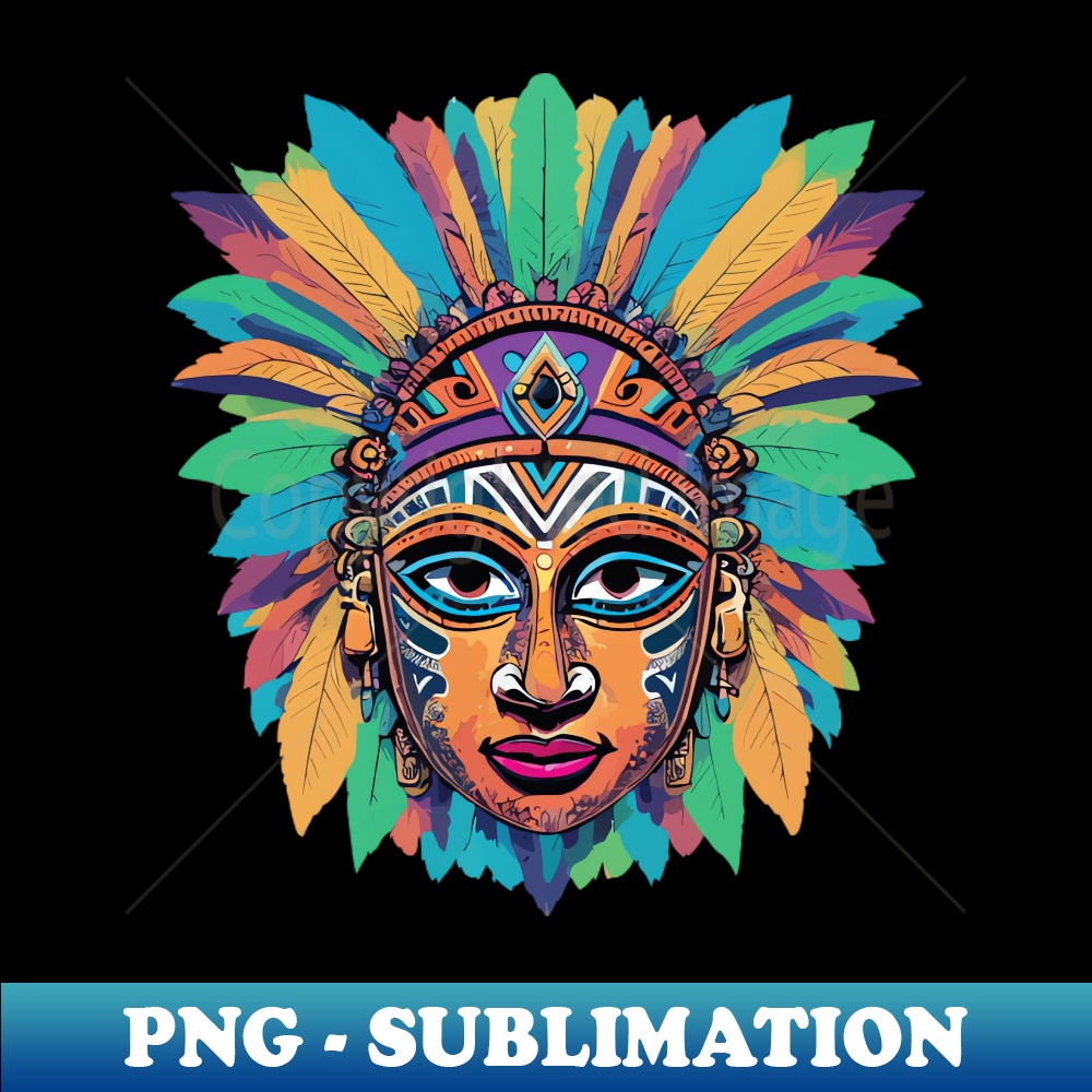 African tribal mask art - PNG Transparent Sublimation Design | Inspire ...