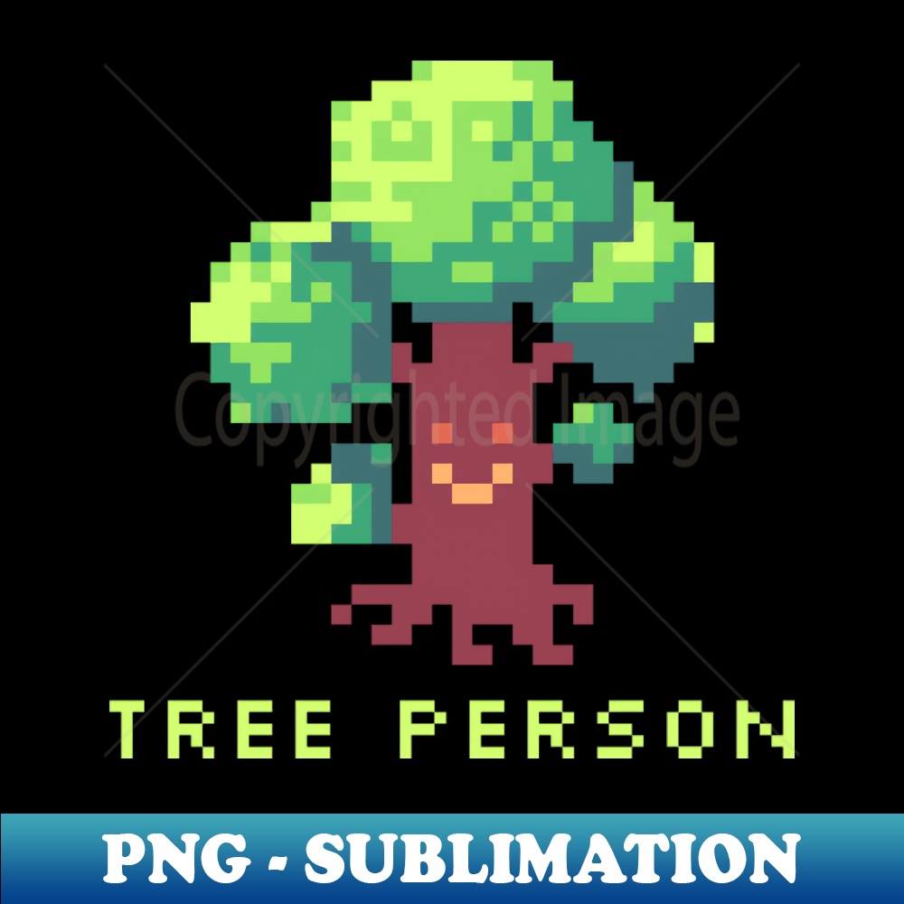 Tree Person Pixel Art - Premium PNG Sublimation File - Bold - Inspire ...