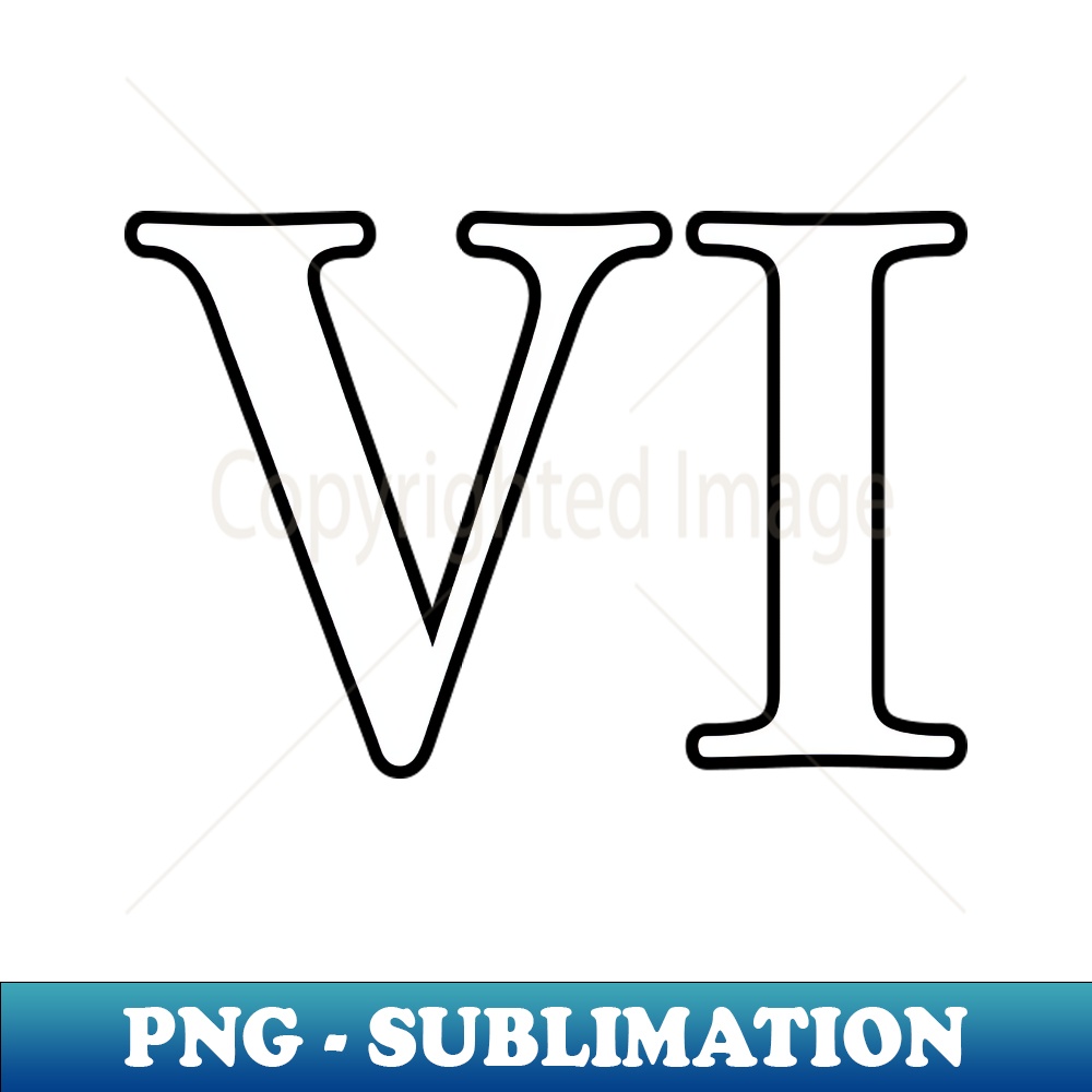 Roman Numeral 6 - Vintage Sublimation PNG Download - Fashion | Inspire ...