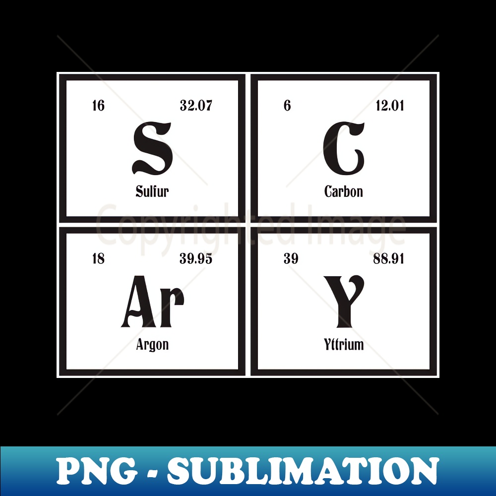 Scary Periodic Table of Elements - High-Quality PNG Sublima | Inspire ...