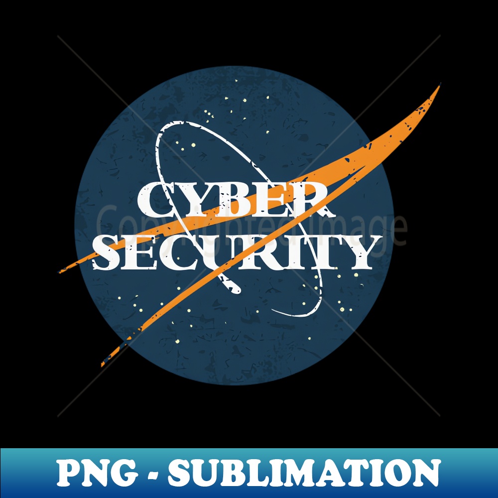 Cyber Security Space Vintage - Instant PNG Sublimation Downl | Inspire Uplift