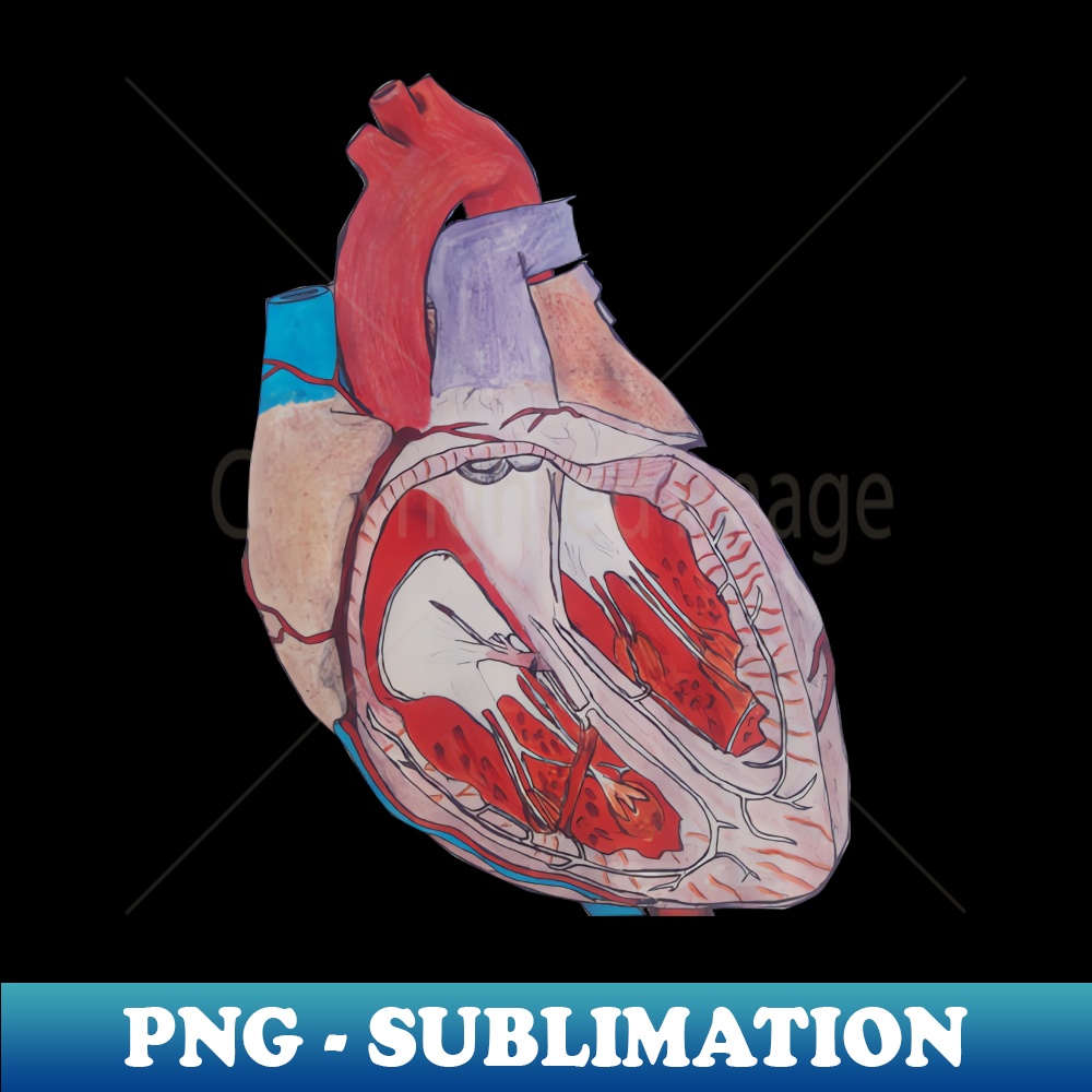 hand drawn heart anatomy - Digital Sublimation Download File - Inspire ...