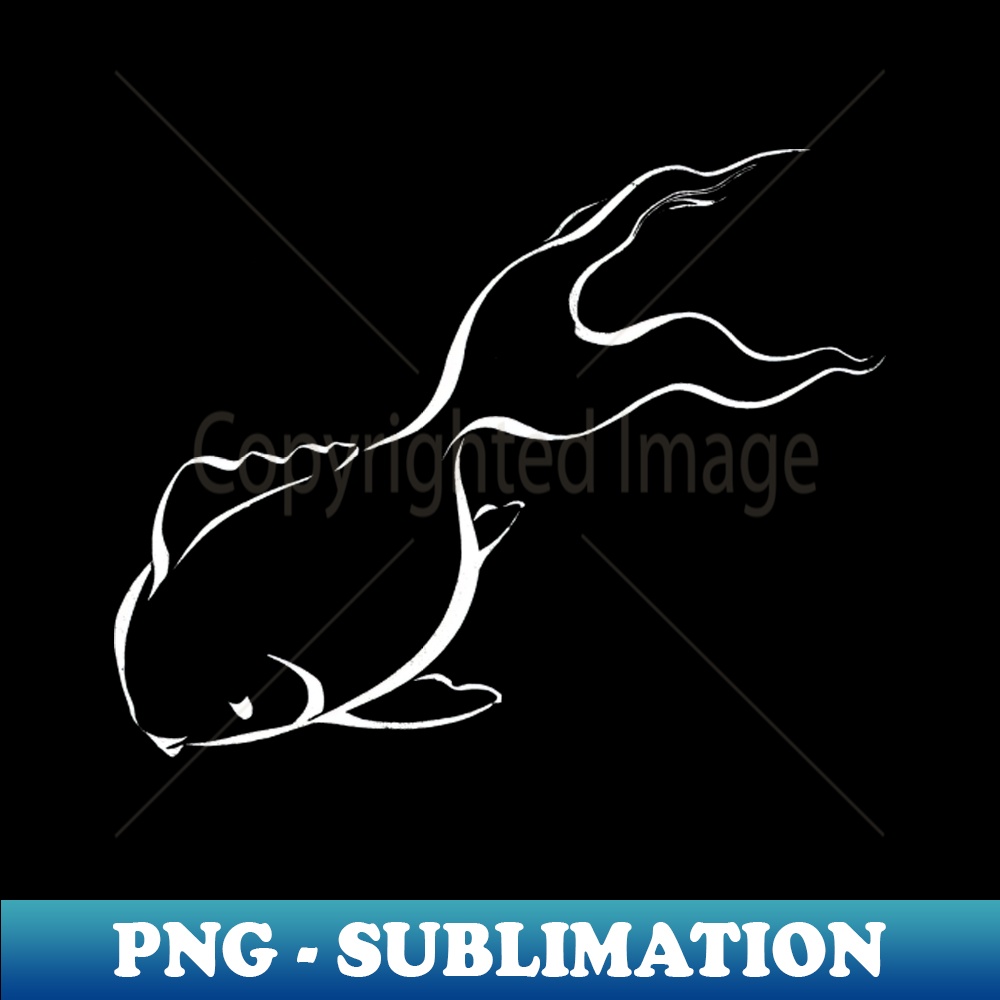 Japanese Calligraphy Animals - Koi Goldfish - Premium Sublim | Inspire ...