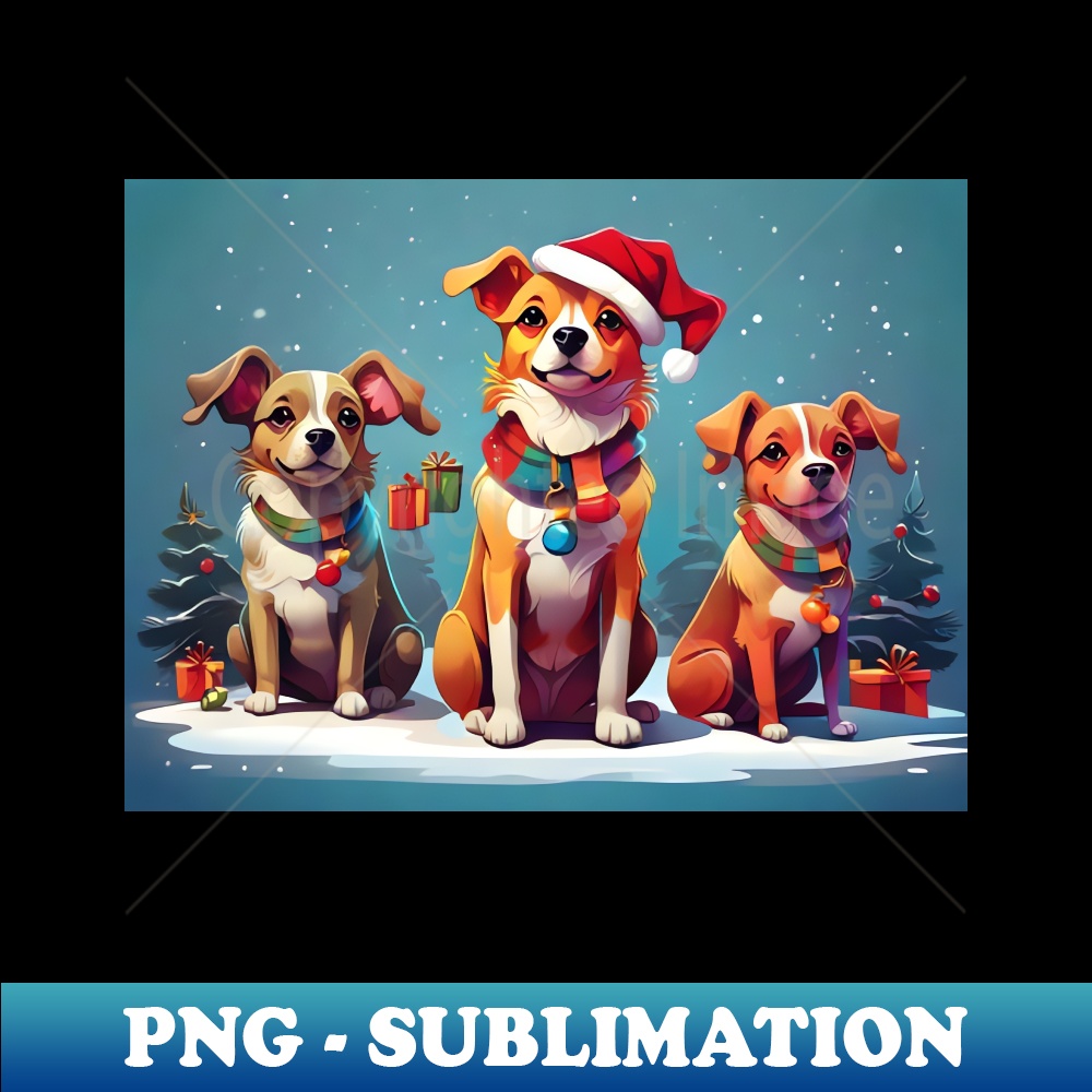 Cute Snow Dogs For Christmas - PNG Transparent Digital Downl | Inspire ...