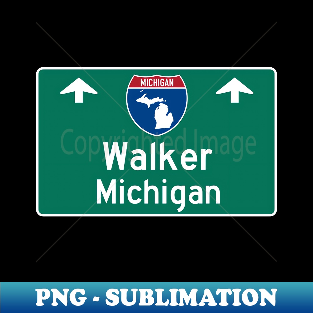Walker Michigan Highway Guide Sign - PNG Transparent Sublima | Inspire ...