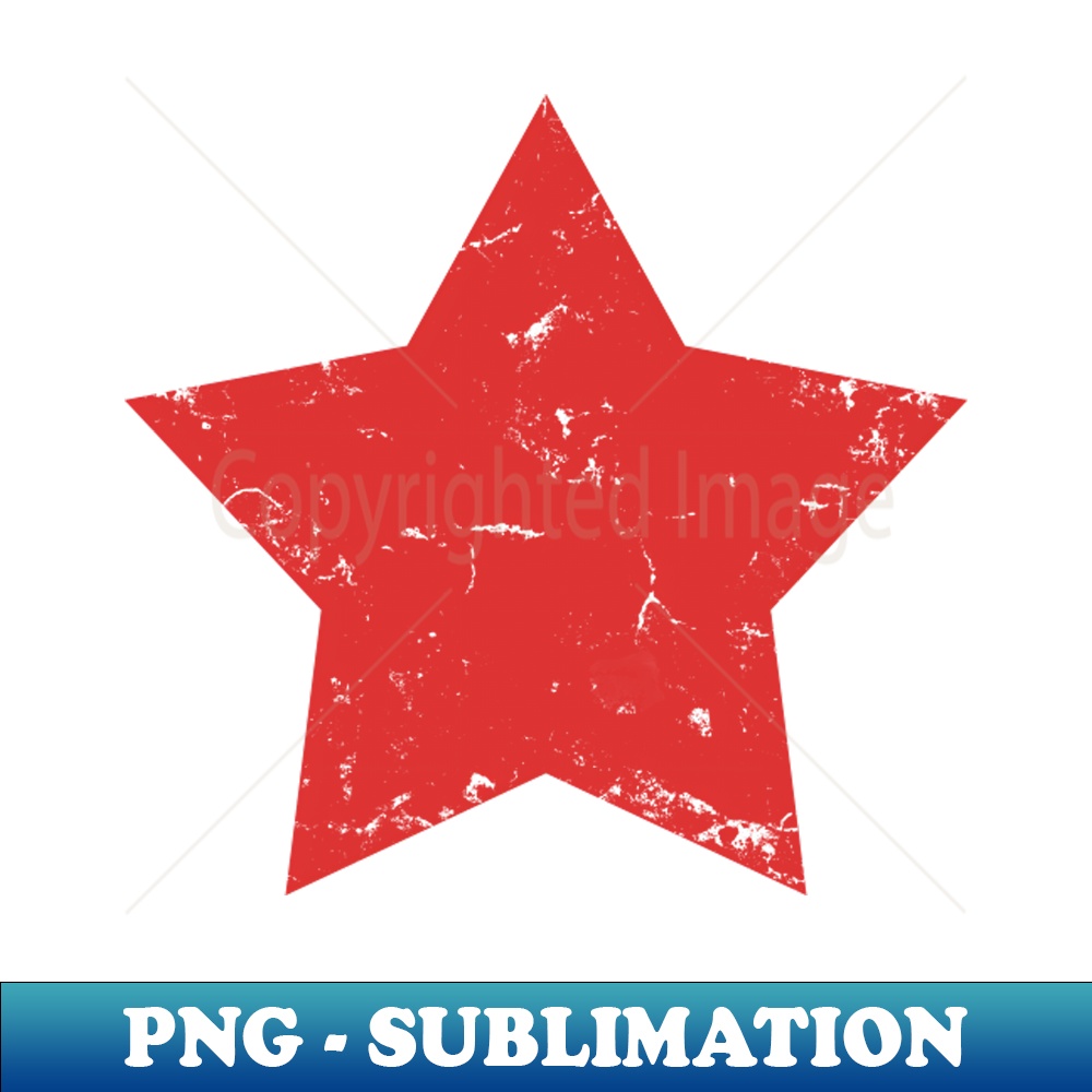 Red Star Weathered - Modern Sublimation PNG File - Defying t | Inspire ...