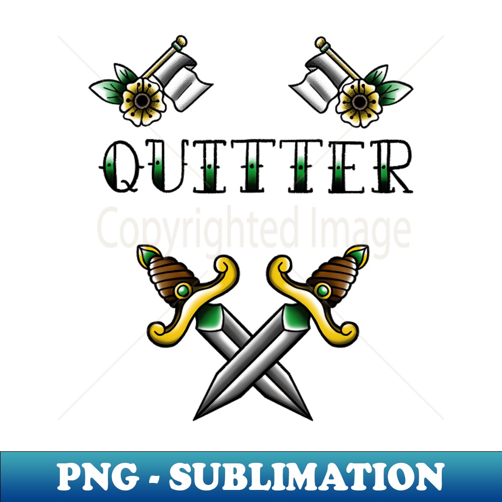 Quitter - Old School Tattoo Flash - PNG Transparent Digital | Inspire ...