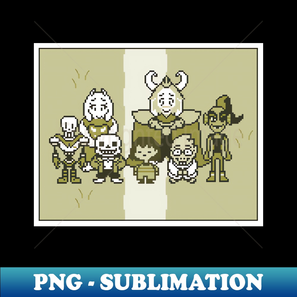 Undertale Ending Family Photo - Premium PNG Sublimation File | Inspire ...
