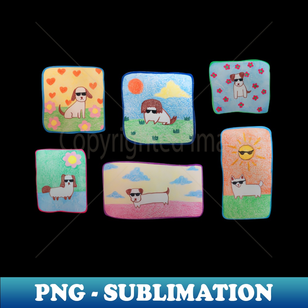 Doge sunglasses Character dog Pencil color drawing - Vintage | Inspire ...