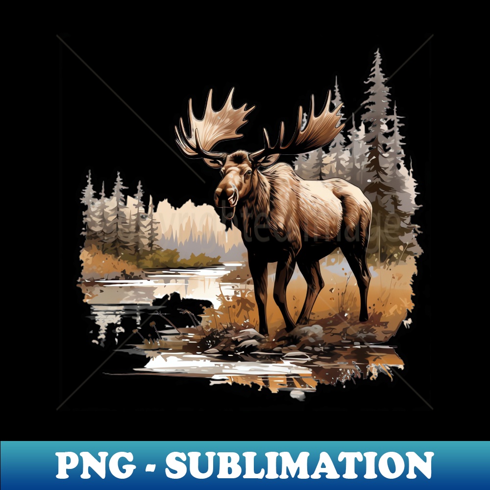 Moose Nature - Sublimation-Ready PNG File - Enhance Your App | Inspire ...