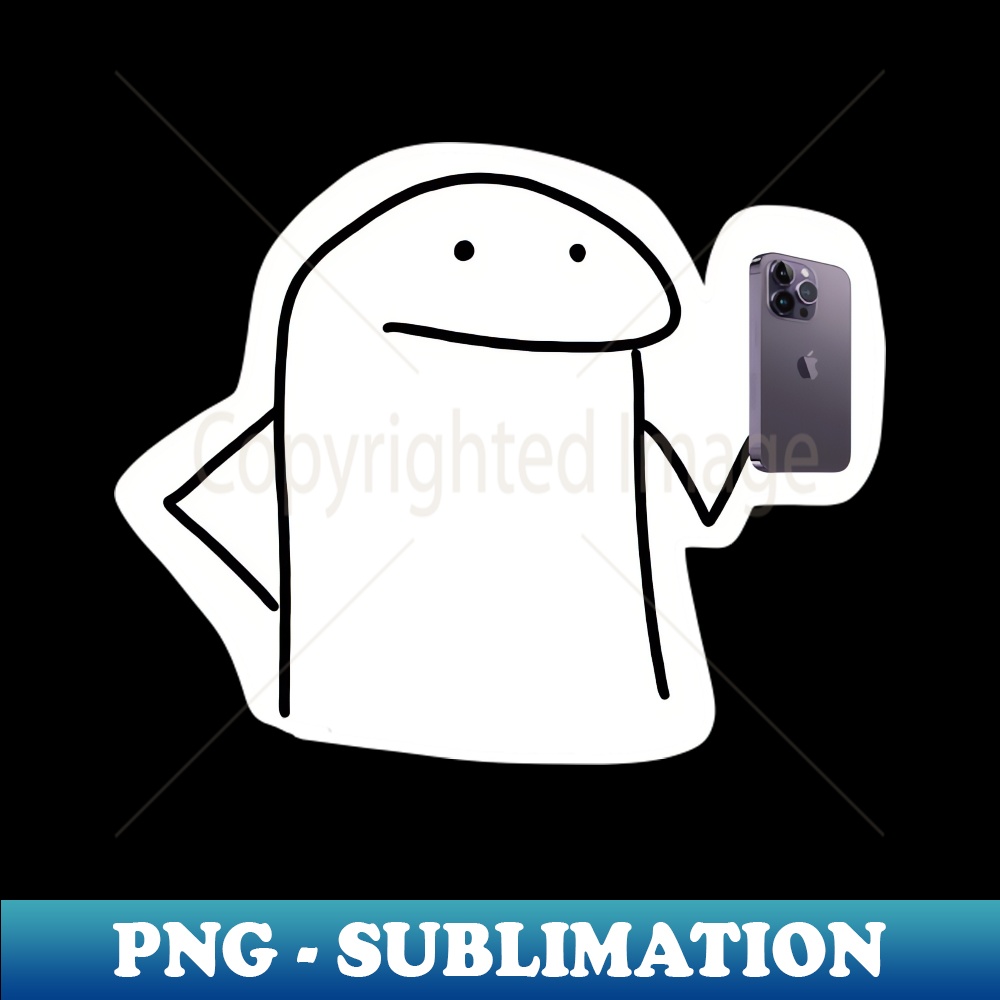 Stickman with an iPhone 14 - PNG Transparent Sublimation Des | Inspire ...