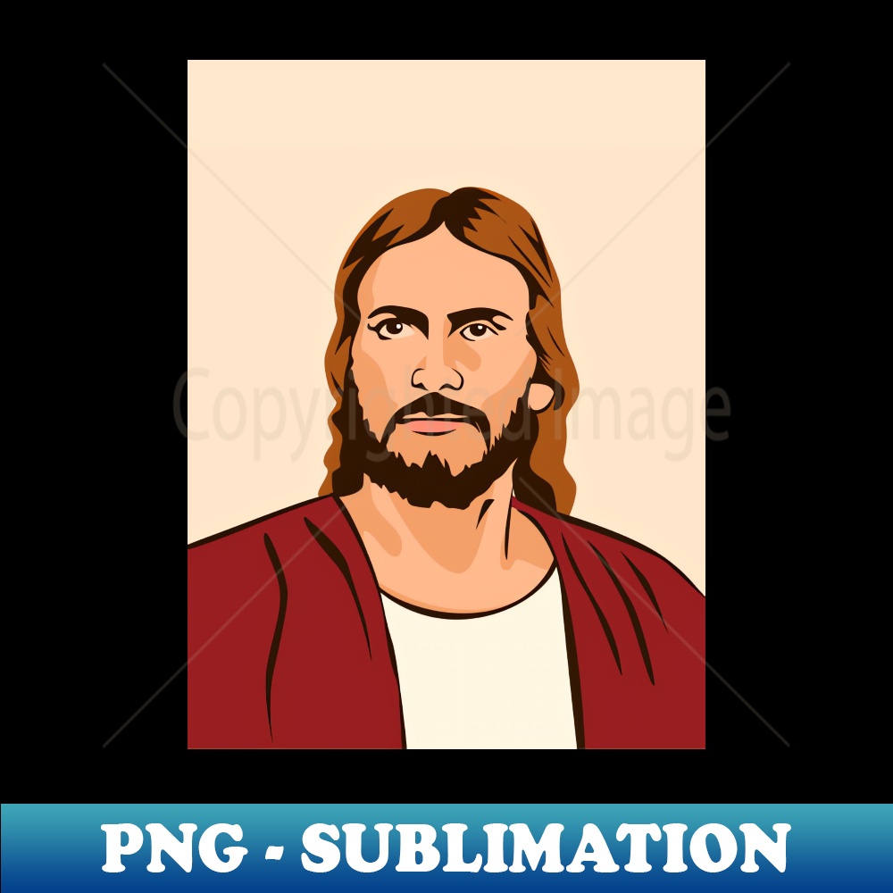 Jesus Christ Portrait - High-Resolution PNG Sublimation File | Inspire ...