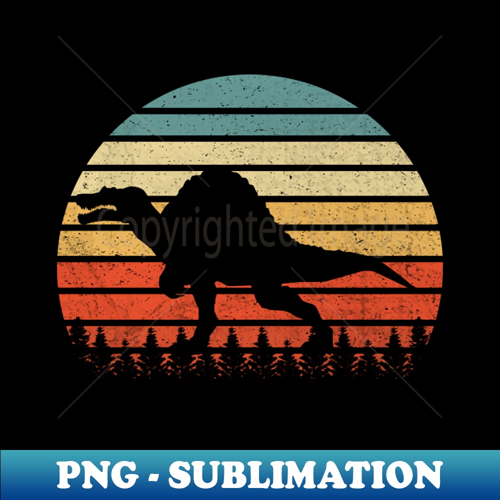 Vintage Spinosaurus Dinosaurus Sunset Retro - High-Quality P | Inspire ...