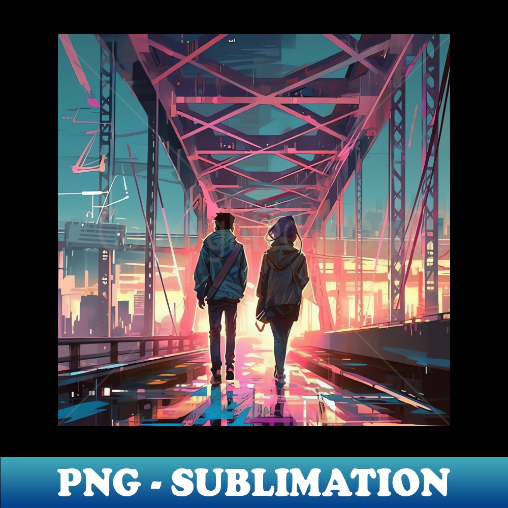 lost couple in a cyber neon cityscape - Signature Sublimatio | Inspire ...