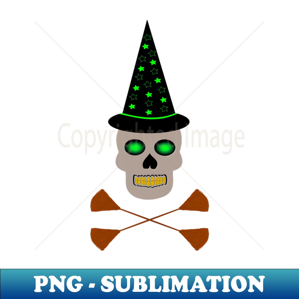 Poisonous Witch Skull and Cross Brooms - PNG Transparent Sub | Inspire ...