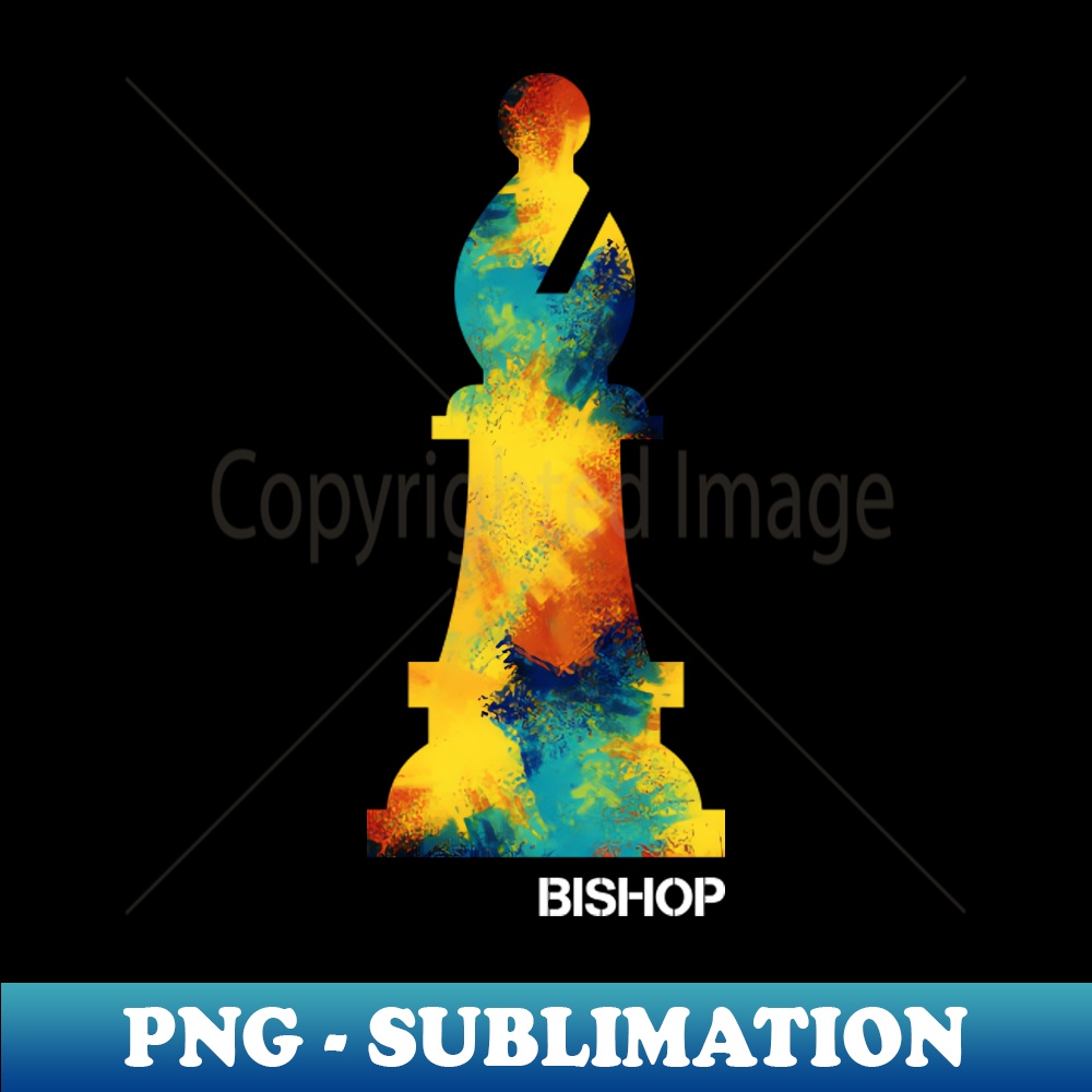 Bishop Chess Piece Color Splash - Instant Sublimation Digita - Inspire ...