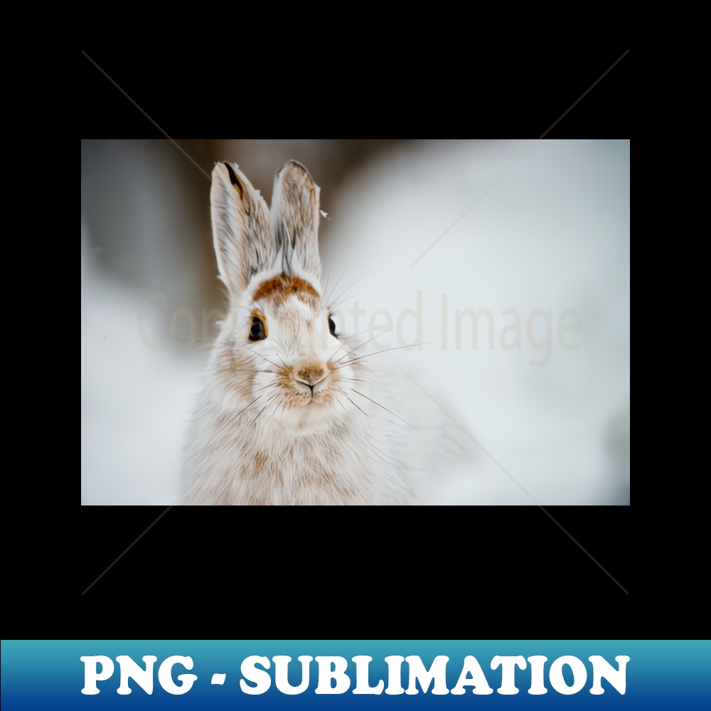 Snow Shoe Hare - PNG Transparent Sublimation File - Revoluti | Inspire ...