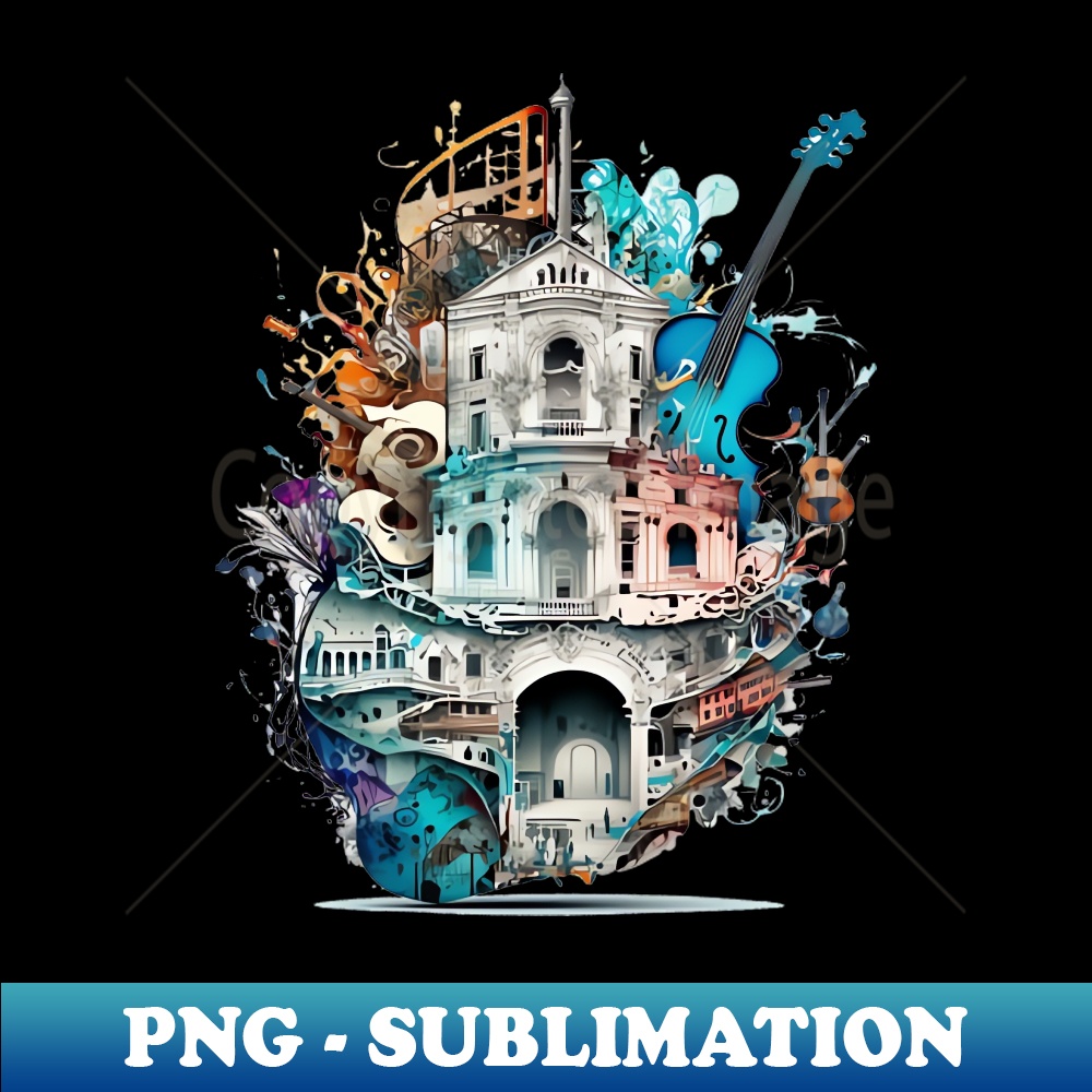Musical City - PNG Transparent Sublimation Design - Unleash - Inspire ...