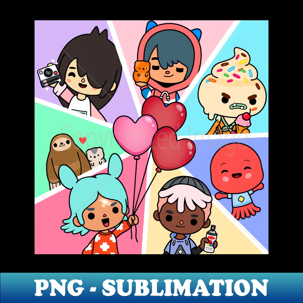 Toca Boca - PNG Transparent Sublimation File - Defying the N | Inspire ...