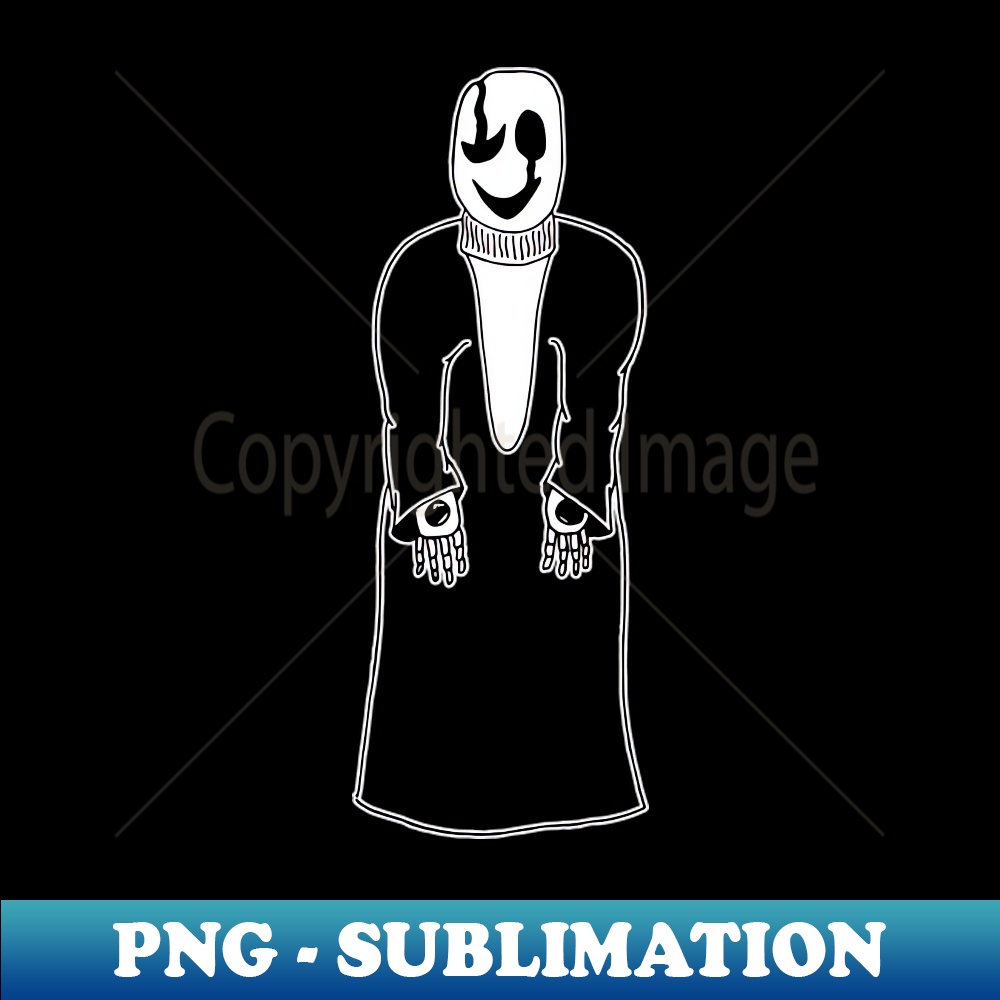 Gaster Undertale Simple Black and White Design - Retro PNG S | Inspire ...