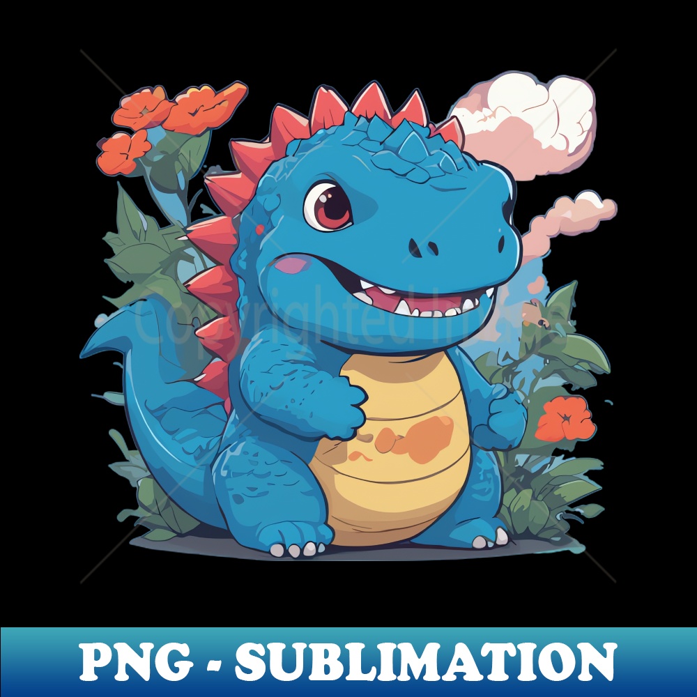 cute kawaii vibrant baby little godzilla - PNG Sublimation D | Inspire ...
