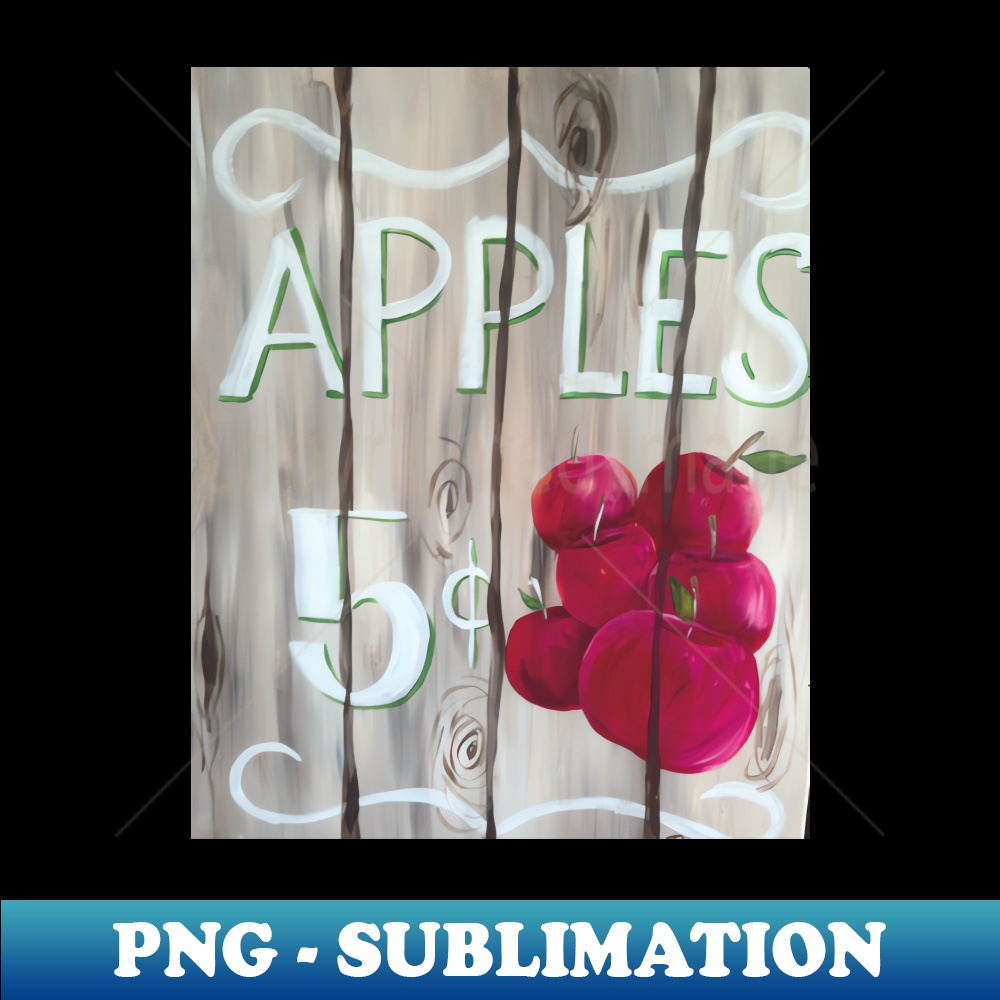 wood Apples 5 Cents Sign - PNG Transparent Digital Download - Inspire ...