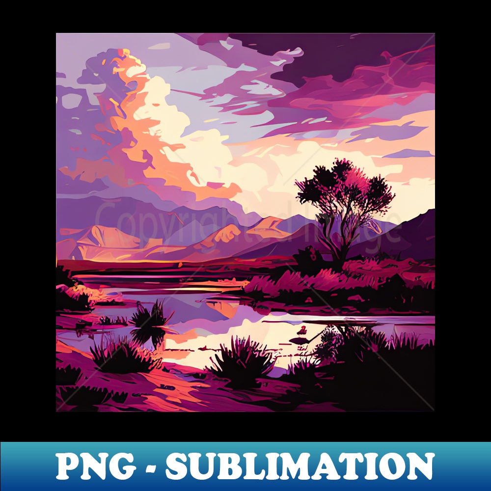Pink and Purple River Clouds - Aesthetic Sublimation Digital | Inspire ...