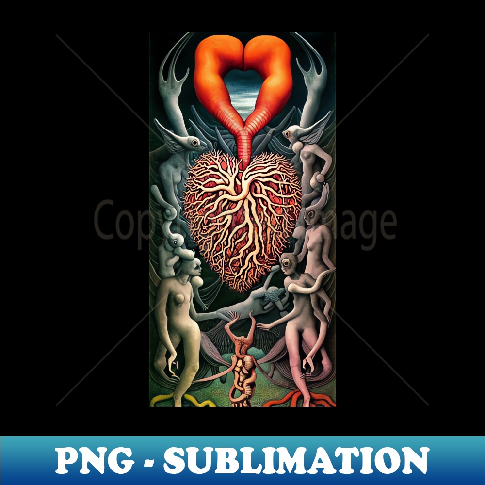 Human Heart Visceral Anatomical - Modern Sublimation PNG Fil - Inspire ...