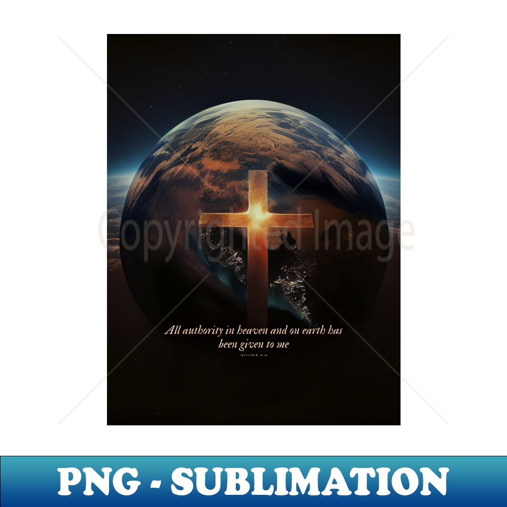 Christian Art on Matt 28 18 Bible Verse V2 - Professional Su | Inspire ...